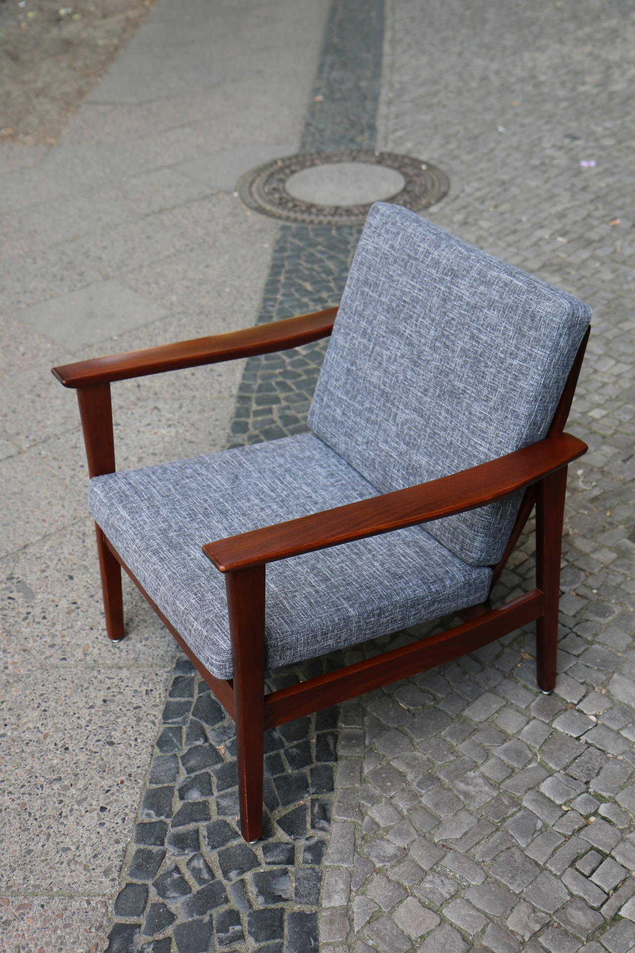 Mid century mahogany easy- arm chair / Sessel / danish modern design ...